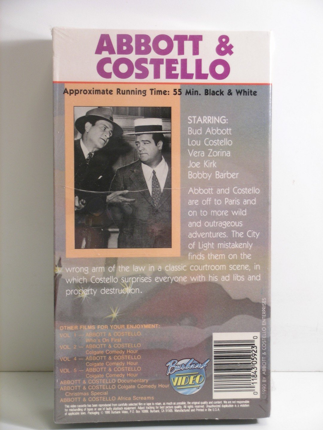 Abbott & Costello-A Set of Three New VHS Video Tapes