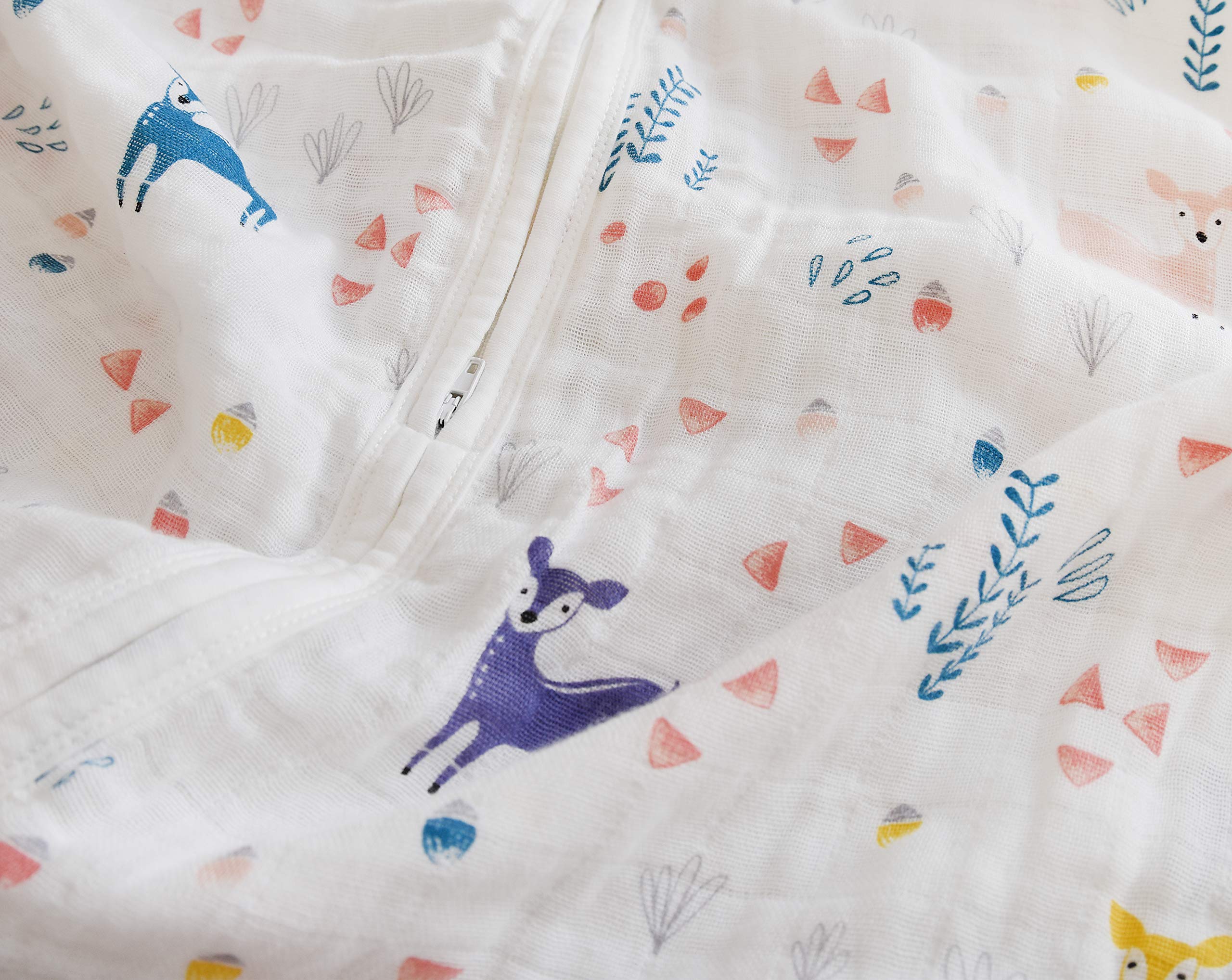 1st Laugh 100% Cotton Muslin Baby Sleeping Sack Bag, for Boy and Girl (Deer, Large)