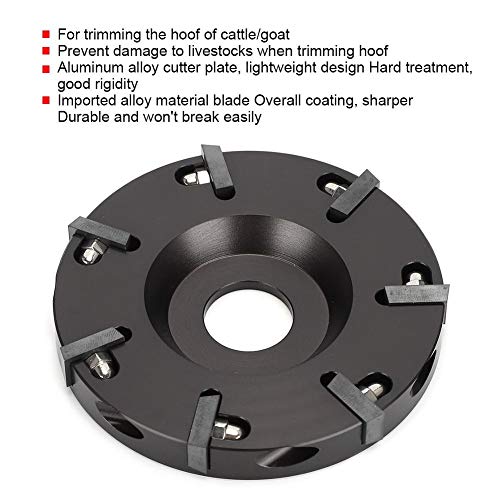 Cattle Hoof Trimming Cutter, Second Generation Livestock Foot Trimmer Disc Plate Cattle Hoof Angle Grinder Machine with 7 Sharper Cutter Head(HL-Q7F-II 7 Cutter)