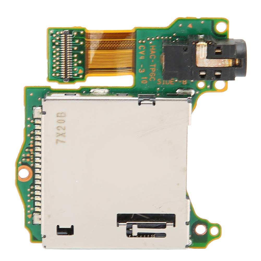 ASHATA Game Host Card Slot, Game Cartridge Card Slot Host Reader Tray Earphone Hole Port for Switch Host Repair Accessory/NS Host Card Slot with Board