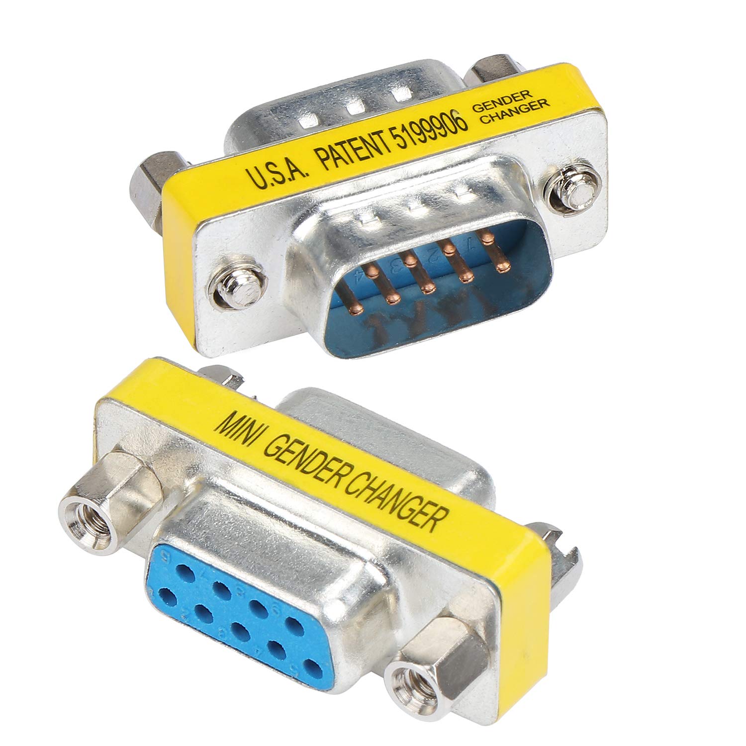 abcGoodefg 9 Pin RS-232 DB9 Male to Male Female to Female Serial Cable Gender Changer Coupler Adapter (10 Pack)