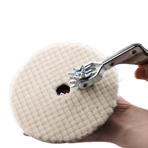 SPTA Polishing Pad Conditioning Brush, Polishing Spur Tool Set,Wool Buffing Pad Cleaning Spur Tool+ Foam Pad Brush, Car Buffing Pad Professional Cleaning Tool for Buffing Pads and Woolen Pads