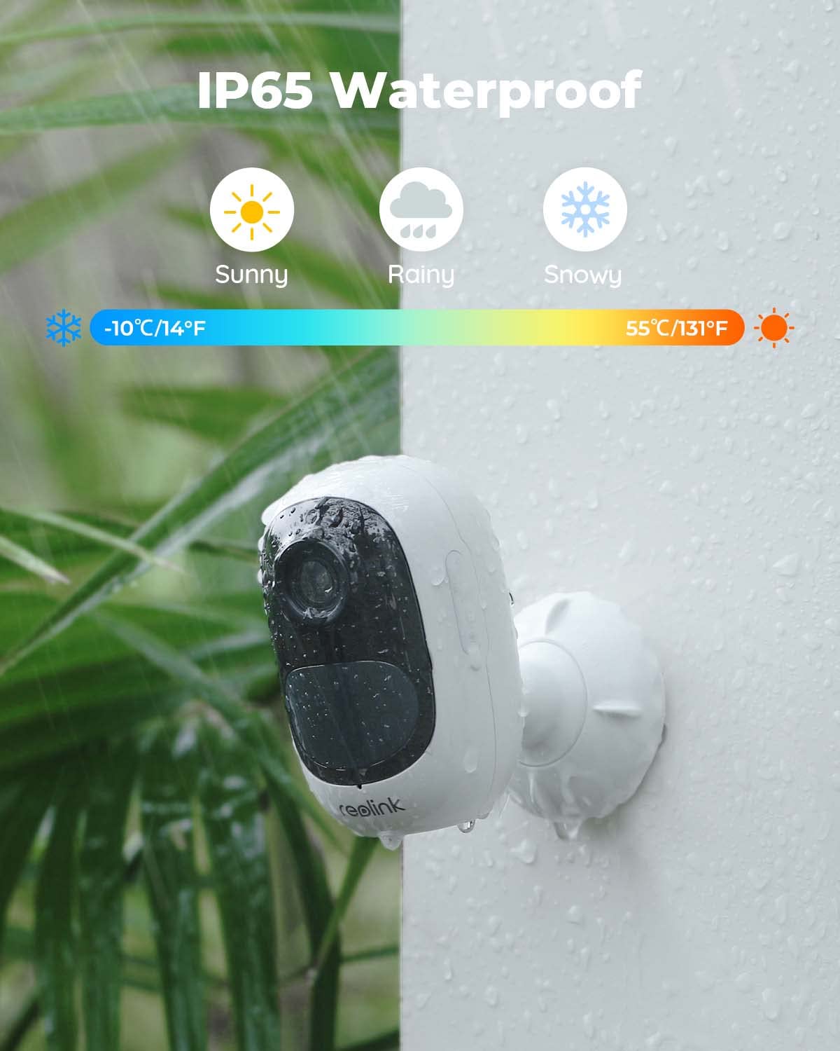 REOLINK Argus 2E 2K Wireless Cameras for Home Security, No Hub Needed, Solar Powered Outdoor Camera 3MP Night Vision, Human/Vehicle Detection, Local Storage, Compatible with Alexa, (2 Pack)