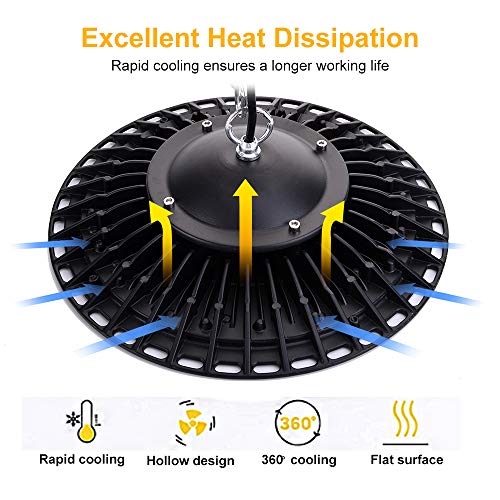 bapro 15 Pack 300W UFO LED High Bay Light Factory Warehouse Industrial Lamp, 6500K Daylight White LED Commercial High Bay Light Workshop Light Garage Light, Fast Dispatch from USA (300W, 15 Pack)