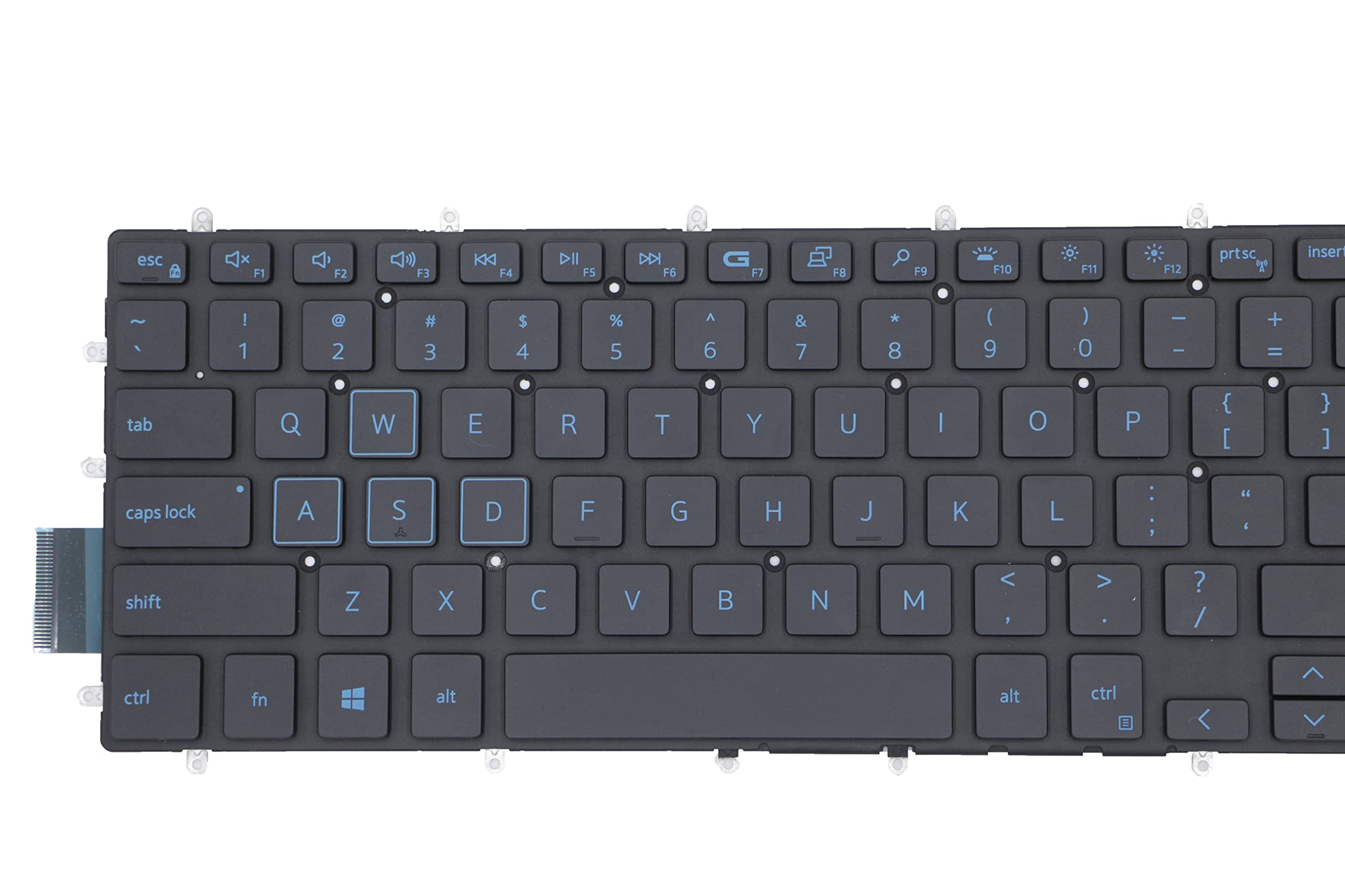 Replacement Keyboard for Dell G5 5500 5587 5590, G5 SE 5505, G7 7588 7590 7790, G3 3579 3779 3590 Series Game Laptop, Dell G5 5587 Replacement Keyboard with Blue Frame with Backlit US Layout