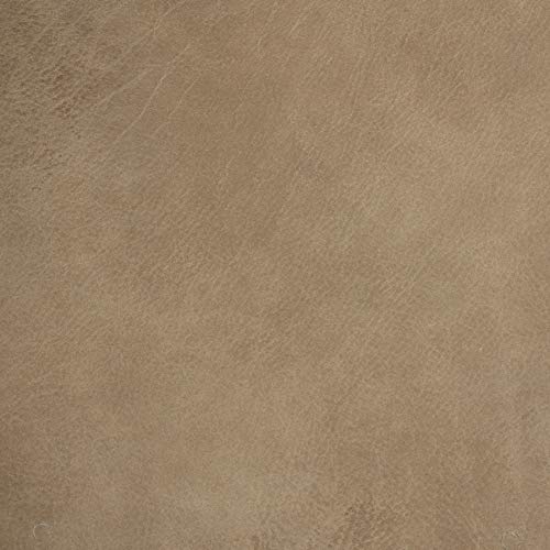Amazon Brand β Rivet Frederick Mid-Century Channel Tufted Leather Sofa Couch, 77.5"W, Taupe