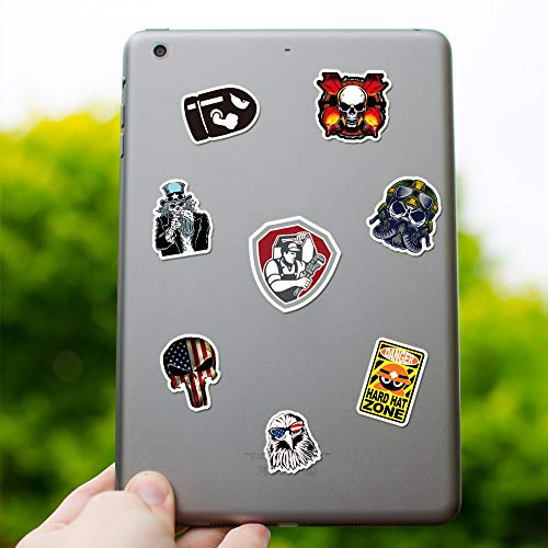 Hard Hat Stickers 105pcs Funny Construction Sticker Pack Vinyl Waterproof Tool Box Electrician Worker Helmet Decors for Teens Adult Men Guitar Laptop Accessories