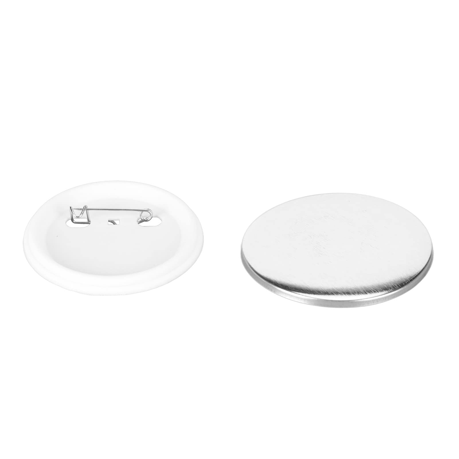 100 Sets Blank Pin Button Maker Machine Badge Parts Set for Button Making Machine DIY RoundForm Rustproof Button Making Supplies Pin Maker Back Button (58MM)