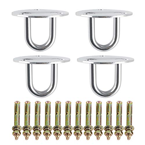 Alise Stainless Steel Ceiling Hooks Hammock Swing Hook Hanger Heavy Duty Eyebolt Hanging Kit,DD004-4P 4 Pack