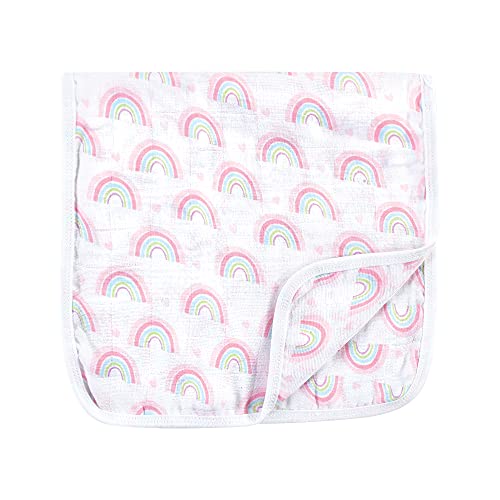 Luvable Friends Unisex Baby Muslin Burp Cloth 7pk, Rainbow, One Size