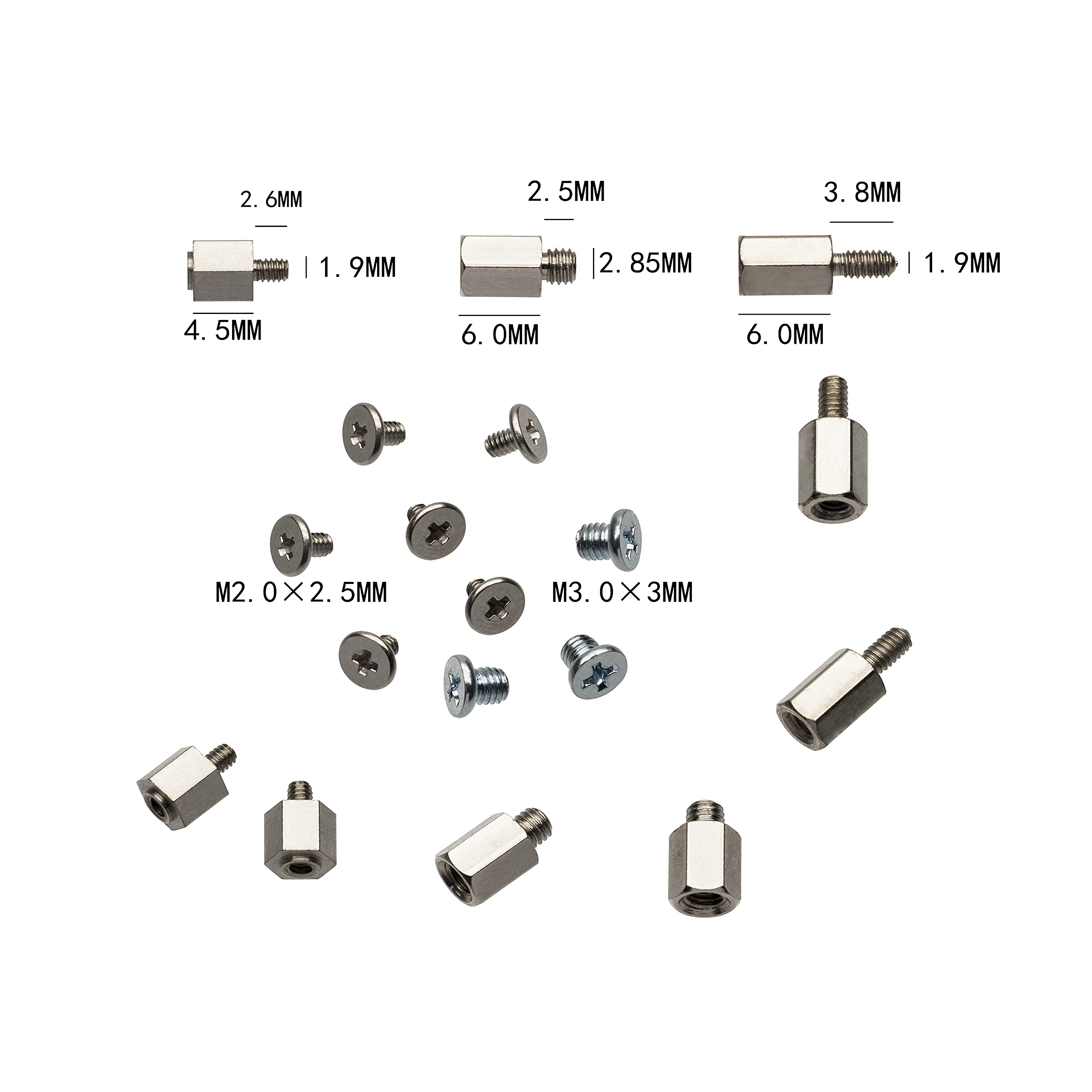 LWNSS m.2 Screw kit Laptop Nvme M2 SSD Screws Suitable for Asus & Gigabyte & MSI Motherboards