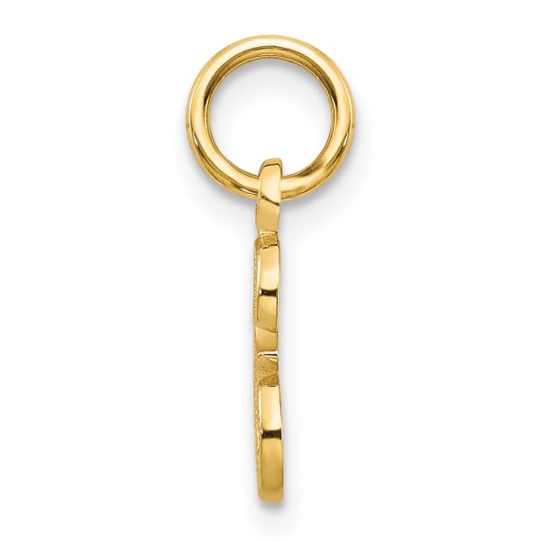 14K Yellow Gold Dainty Letter E Initial Name Monogram Necklace Charm Pendant Only