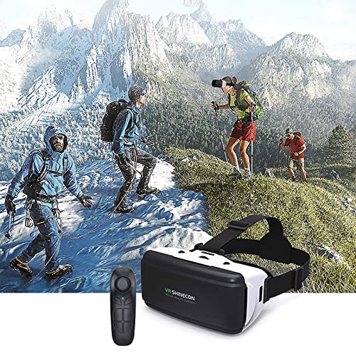 3D HD VR Glasses, 360° Panoramic View, Soft and Comfortable, Support Myopia Users Below 400 °, Suitable for The Current Smart Phone, 4.7-6.5 Inch Mobile Phone