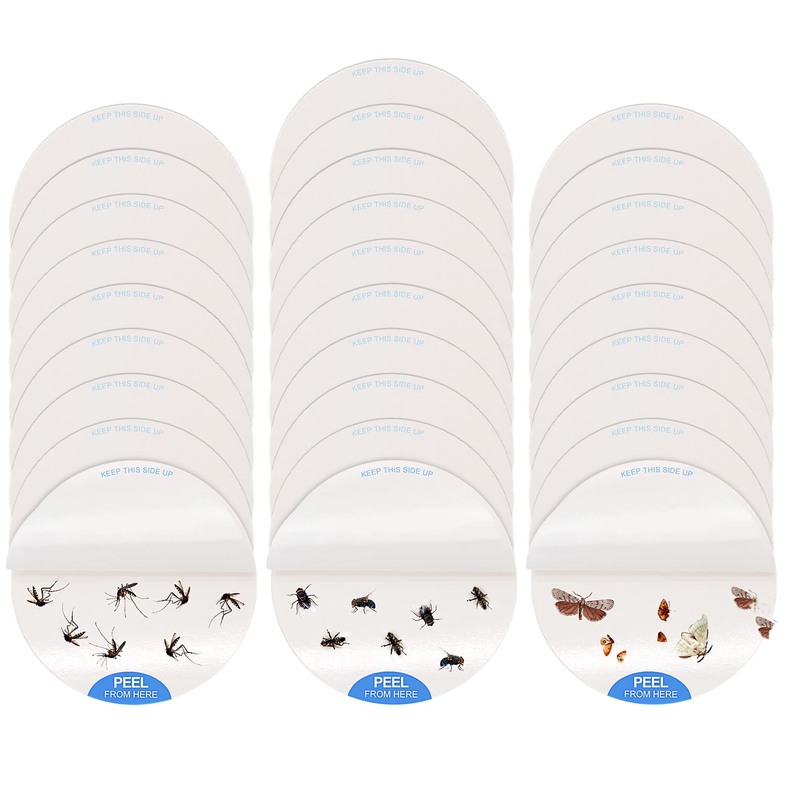 28PCS Mosquito Trap Refill Glue Boards Compatible with Katchy Duo Indoor Fruit Fly Trap, 3.35" Mosquito Lamp Refillable Glue Pads Fits Many Models Indoor Mosquito Killer Bug Catcher