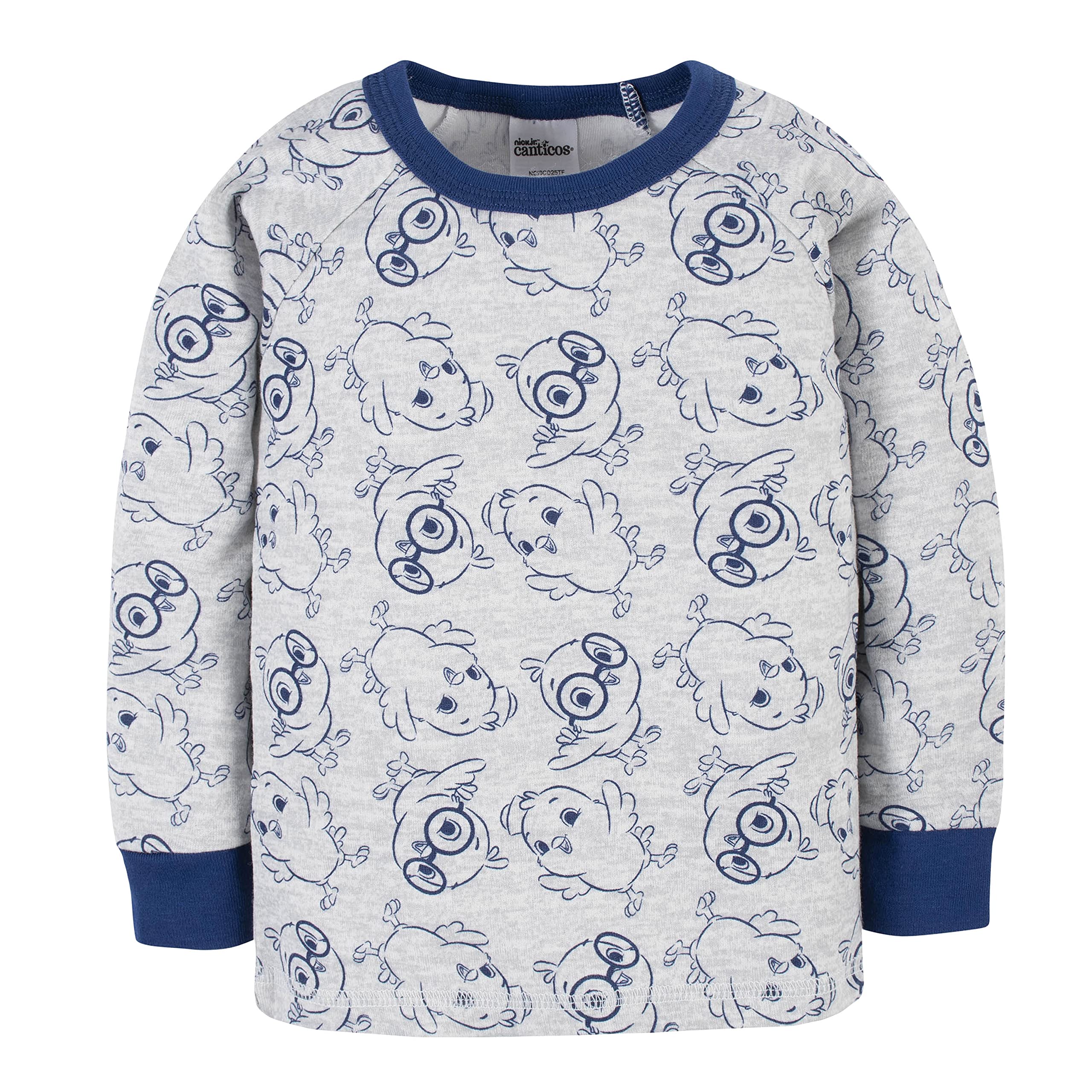 Canticos Unisex-Baby Boys' 4-Piece Snug Fit Cotton Pajamas, Grey, 18 Months