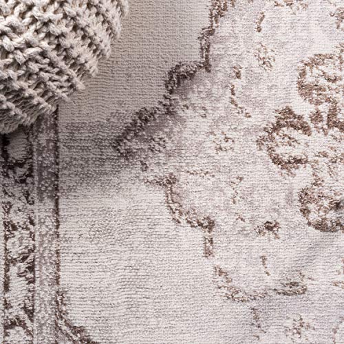 JONATHAN Y MDP400A-3 Alhambra Ornate Medallion Modern Indoor Area-Rug Vintage Bohemian Easy-Cleaning Bedroom Kitchen Living Room Non Shedding, 3 ft x 5 ft, Cream/Red