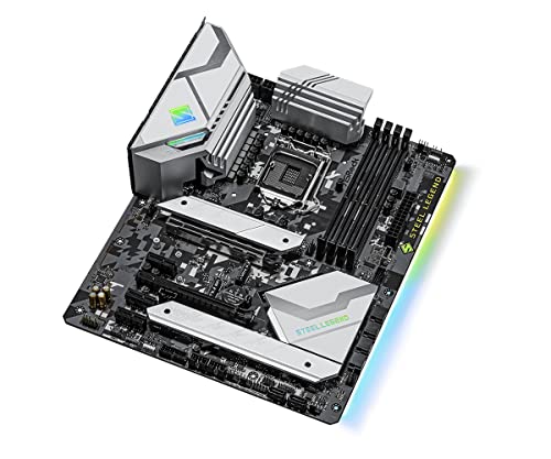 ASRock Z590 Steel Legend Compatible with Intel 10th and 11th Generation CPU (LGA1200) Z590 with Chipset