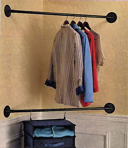 43" Iron Wardrobe Assistant Corner Hanging Bar