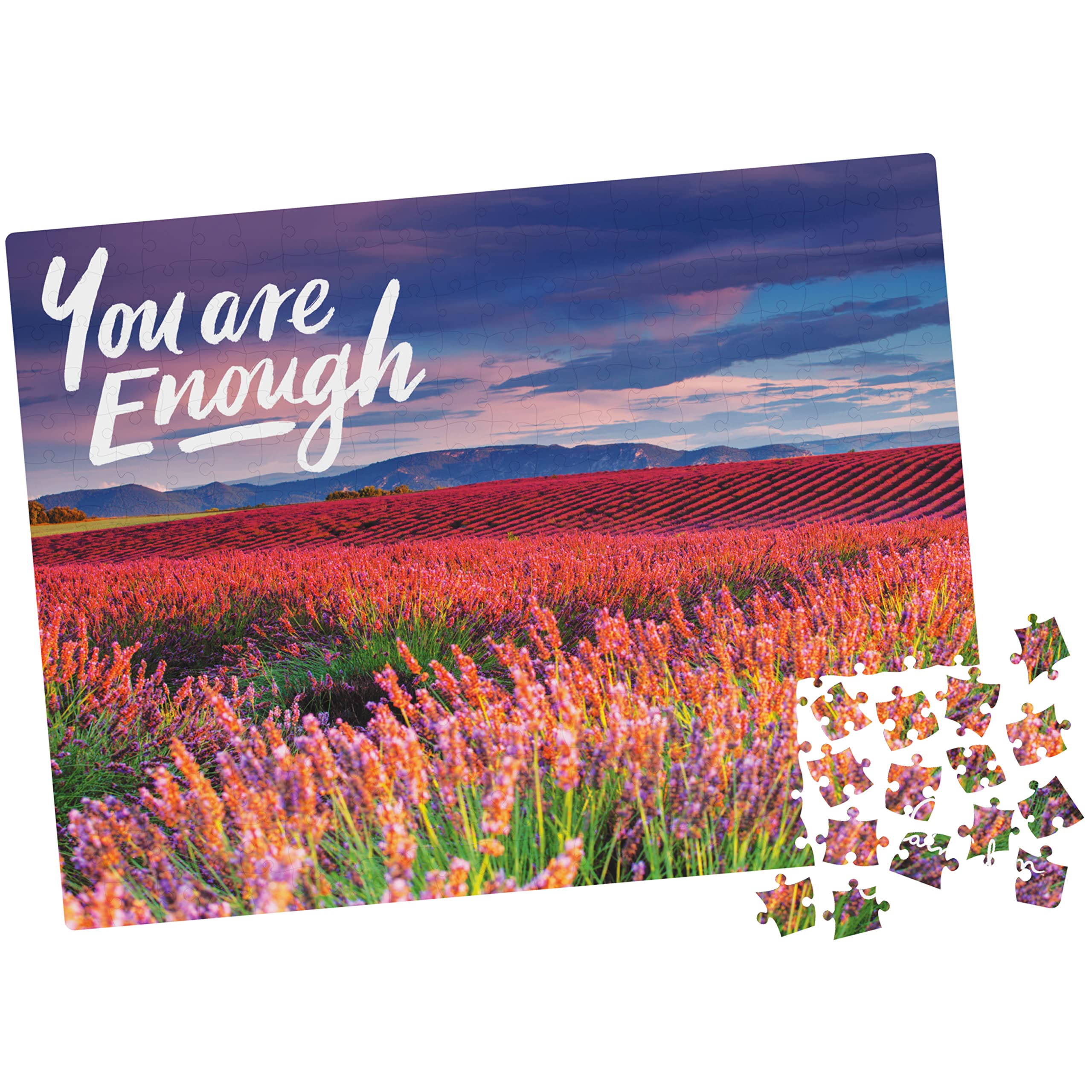 300-Piece Calm Jigsaw Puzzle for Relaxation, Stress Relief, and Mood Elevation, for Adults and Kids Ages 8 and up, You are Enough