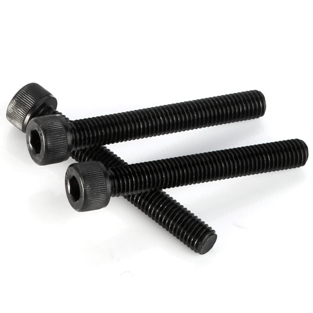 M6-1.0 x 40mm, 45mm, 50mm, 55mm and 60mm Socket Head Cap Screws, Grade 12.9 Alloy Steel, Black Oxide, 25 PCS