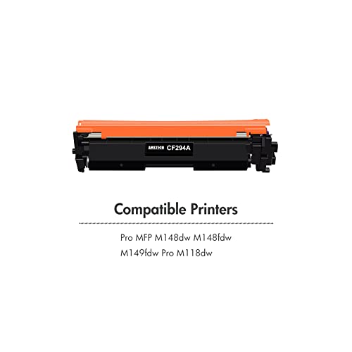 94A CF294A 2 Pack Toner Cartridge Compatible Replacement for HP CF294A 94A Toner Cartridge for HP Laserjet Pro MFP M148DW M148FDW M118DW M149FDW M148 M118 M149 Printer Black