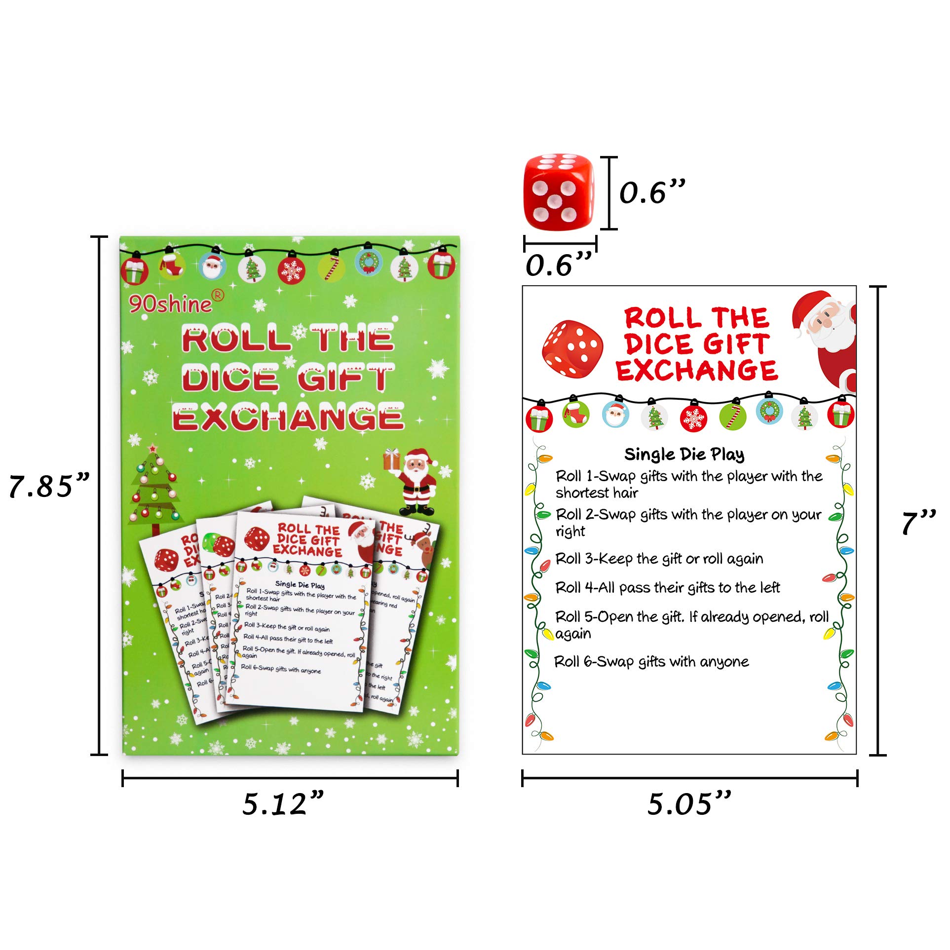90shine Christmas Game White Elephant Gift Exchange Xmas Holiday Party Decoration Supplies