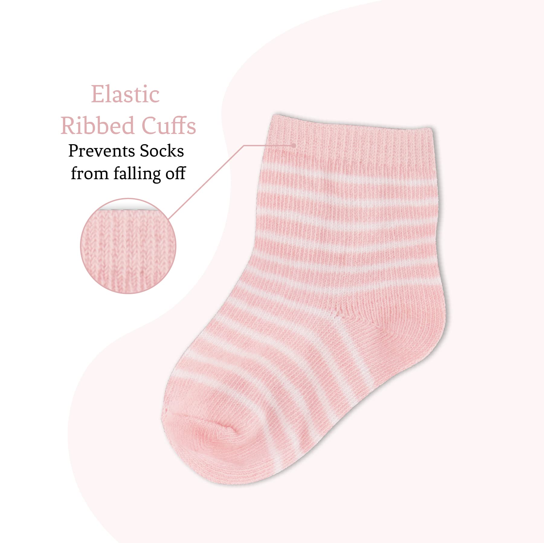 Rising Star Baby Socks for Boys & Baby Girl Newborn Socks - Crew Ankle Cotton Infant Socks 0-6, 6-12 months (8 pack)