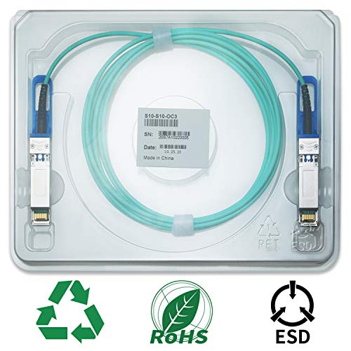 10G SFP+ AOC Cable - 10GBASE Active Optical SFP Cable for Cisco SFP-10G-AOC-7M, Ubiquiti, D-Link, Supermicro, Netgear, Mikrotik, ZTE Devices 7-Meter