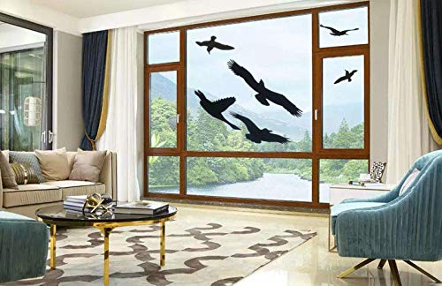 Anti-Collision Window Bird Stickers Glass Door Protection Save Birds Window Decals, 12 Pcs (Combinations)