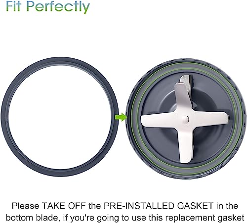 8 Pieces Blender Replacement Parts Extractor Blade for NutriBullet 600w 900w including Gasket Shock Pad and Gear