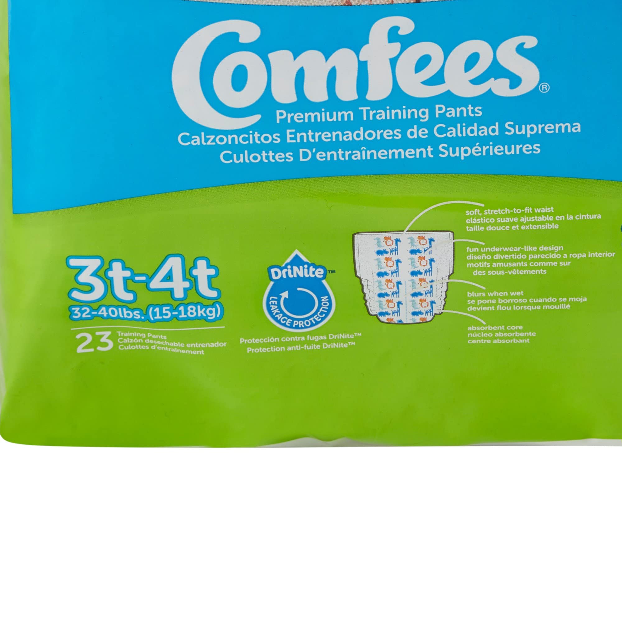 Comfees Toddler Training Pants Pull On 3T to 4T Disposable Moderate Absorbency, CMF-B3 - CASE of 138