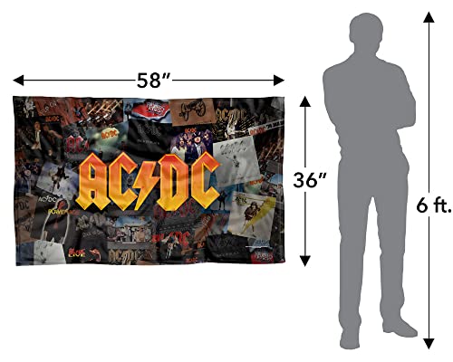 AC/DC - Album Collage Fleece Blanket 58 x 36in