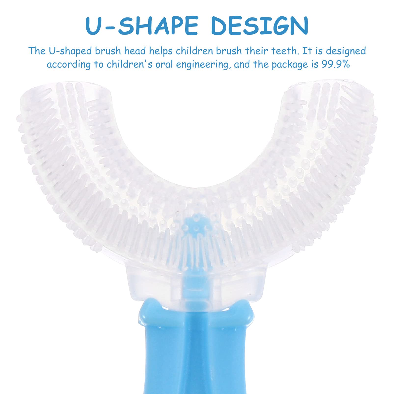 DOITOOL Healeved 1Pc U-Shape Toothbrush, Manual Toothbrush, Kids Toothbrush Teeth Cleaning Tool, U-Shaped Toothbrush for Kids