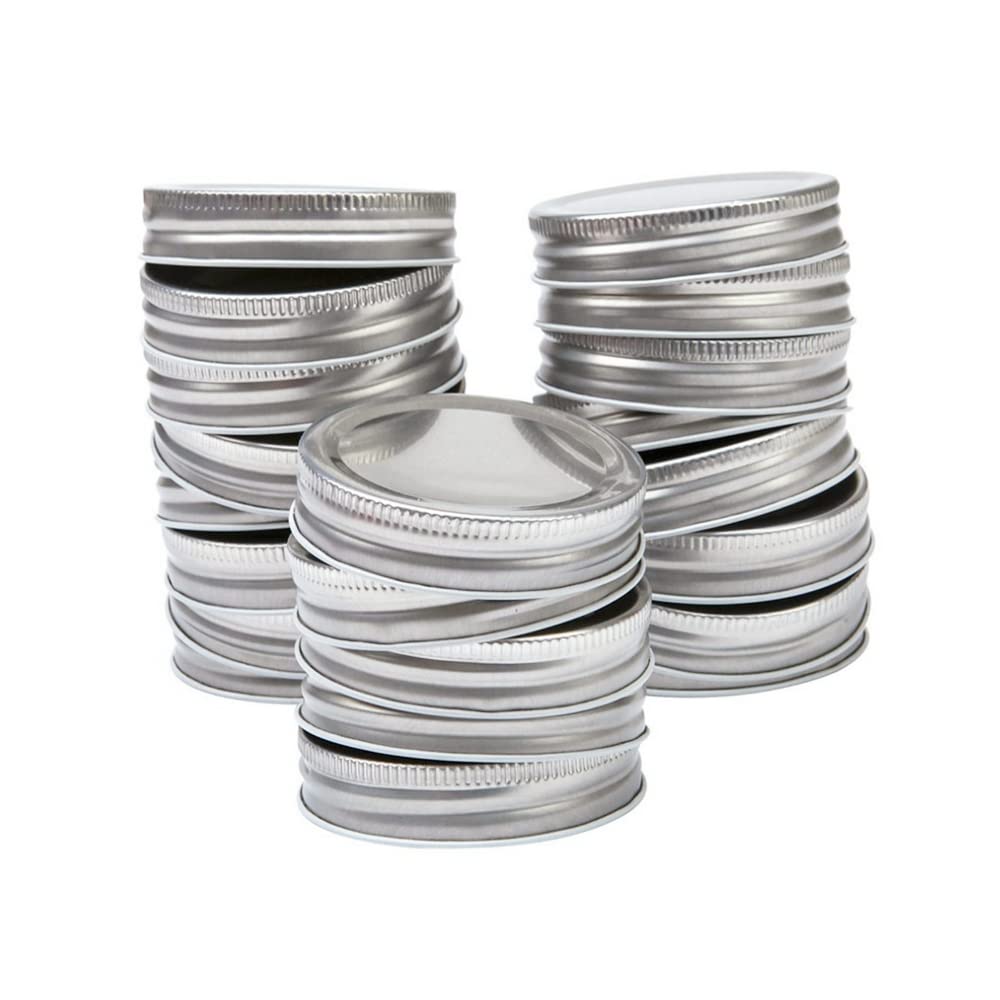 30 Pcs Regular Mouth Mason Jar Lids ，Leak Proof Secure Mason Storage Solid Caps，Metal Mason Canning Lids Decorative Mason Jar Caps for Food Storage.