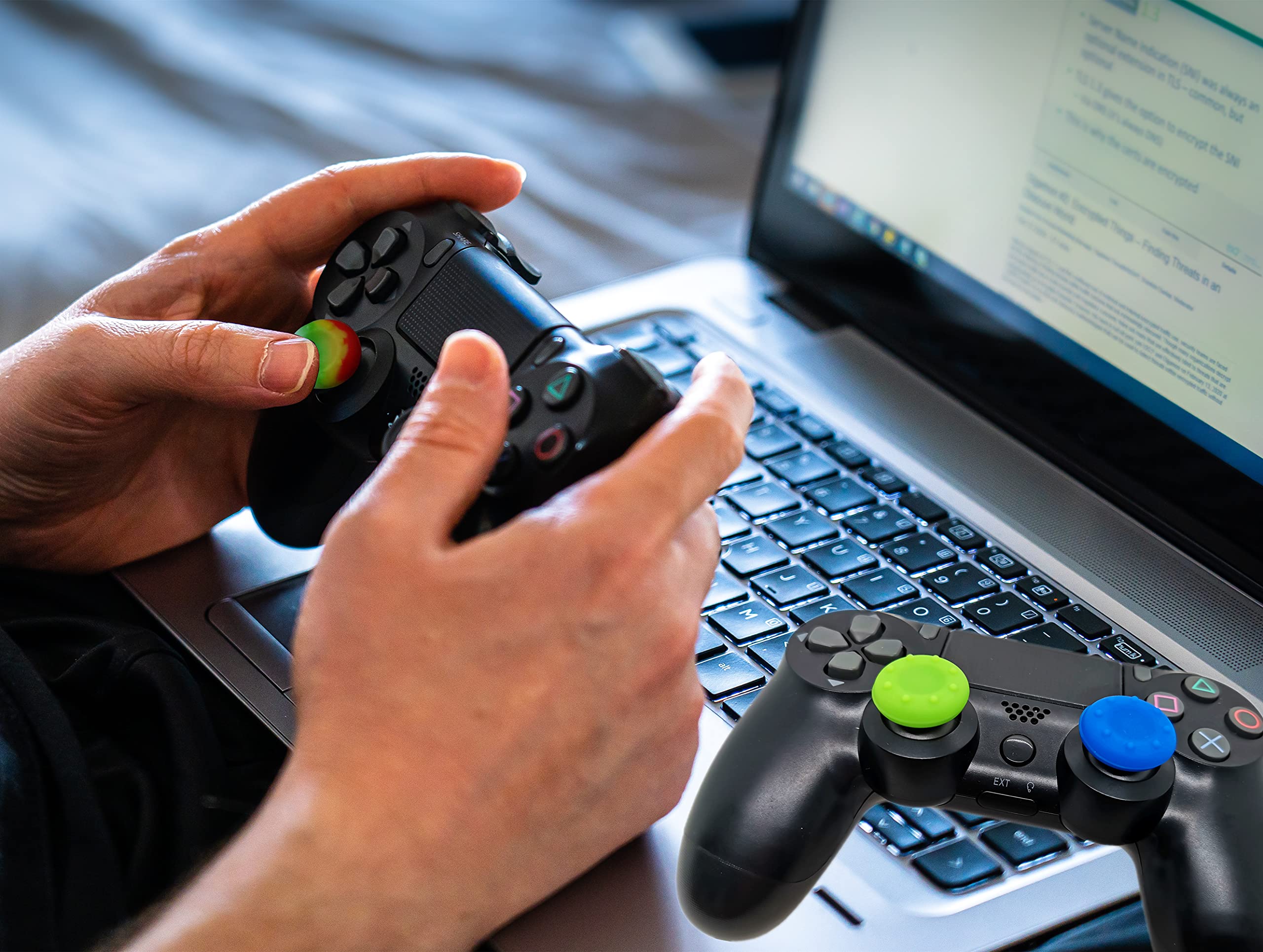 30pcs Joystick Grip for Ps5 Ps4 Controller, Silicone Thumb Grips Caps Cover Analog Stick for Playstation 5, Playstation 4 Controller, Xbox 360, Xbox One Controller (B 30pcs)
