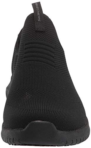 Skechers Women's Slip on Athletic Food Service Shoe, Black, 8