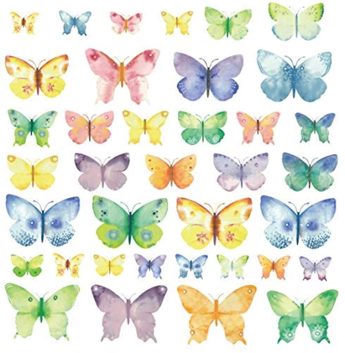 Kath and Cath Butterfly Wall Stickers Butterfly Wall Decals Wall Decor Removable for Girls Kids Nursery Bedroom Living Room