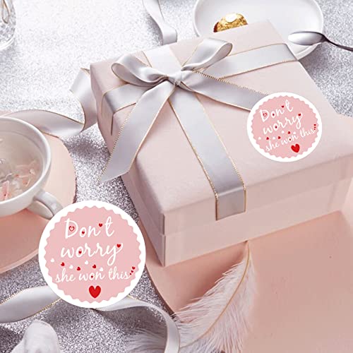 Don’t Worry She Won This Stickers Small Shop Stickers 1.5 Inch Thank You Customer Appreciation Circle Sticker Labels 500 Pcs Thank You Stickers for Small Businesses Packaging Sticker,Handmade Stickers