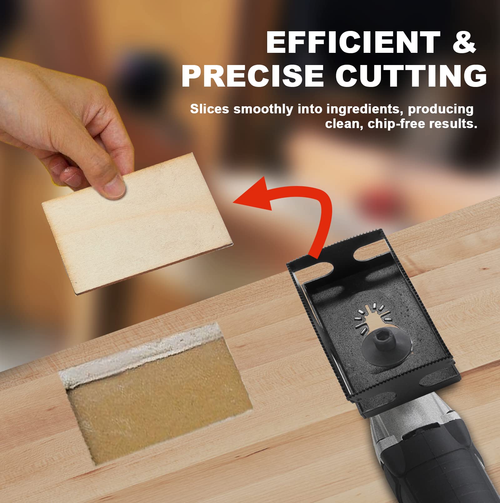 2 Pcs Stainless Steel Square Slot Cutter, Drywall Oscillating Tool Outlet Box Cutter, Electrical Box Drywall Outlet Cutout Tool, One Step in Place Oscillating Square Blade for Wood, Plastic Metal