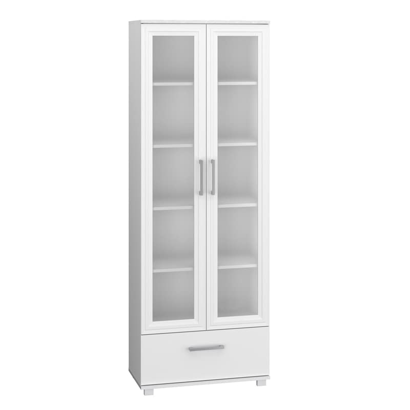 Accentuations by Manhattan Comfort -MC Serra 5 shelves Bookcase 1.0, White