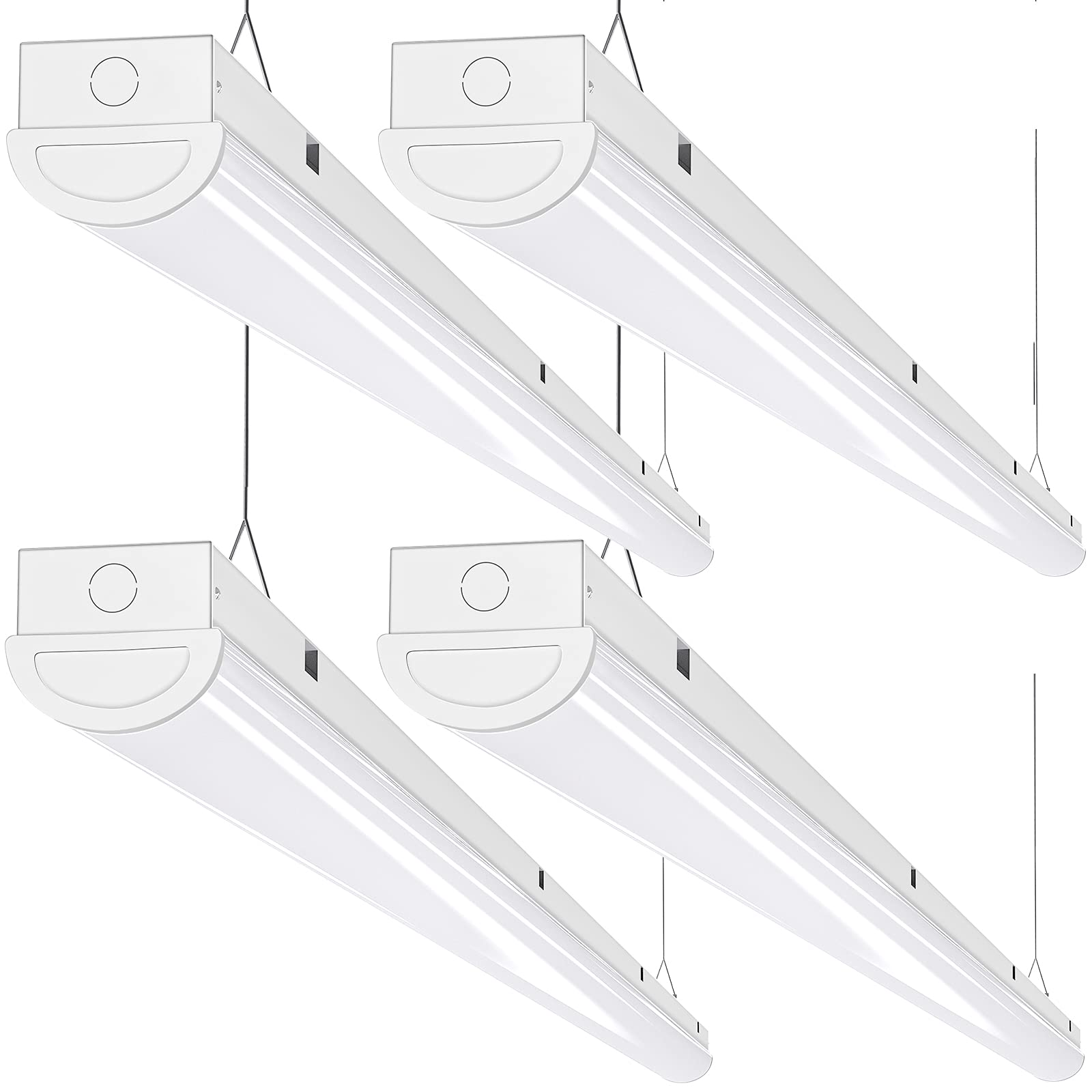 ANTLUX 110W LED Linear Strip Lights 8FT LED Shop Lights, 12000 Lumens, 5000K, 8 Foot Garage Lights, Surface Mount and Hanging Ceiling Lighting Fixture, Fluorescent Tube Replacement, 4 Pack