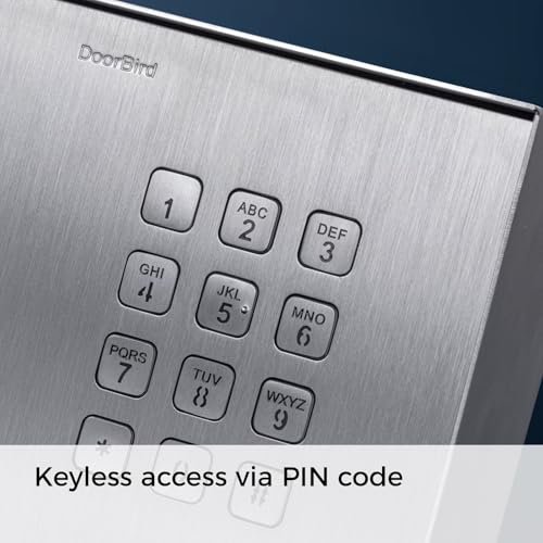DoorBird IP Video Door Station D1101KH Modern, Surface-Mount, Stainless Steel V2A, Brushed, Surface-mounting