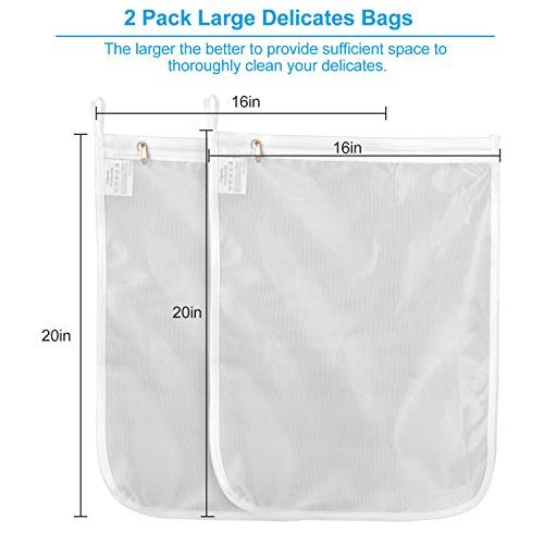 GOGOODA Delicates Laundry Bags, Fine Mesh Wash Bag for Lingerie, Underwear, Bra, Silk, Socks with Hanging Loop