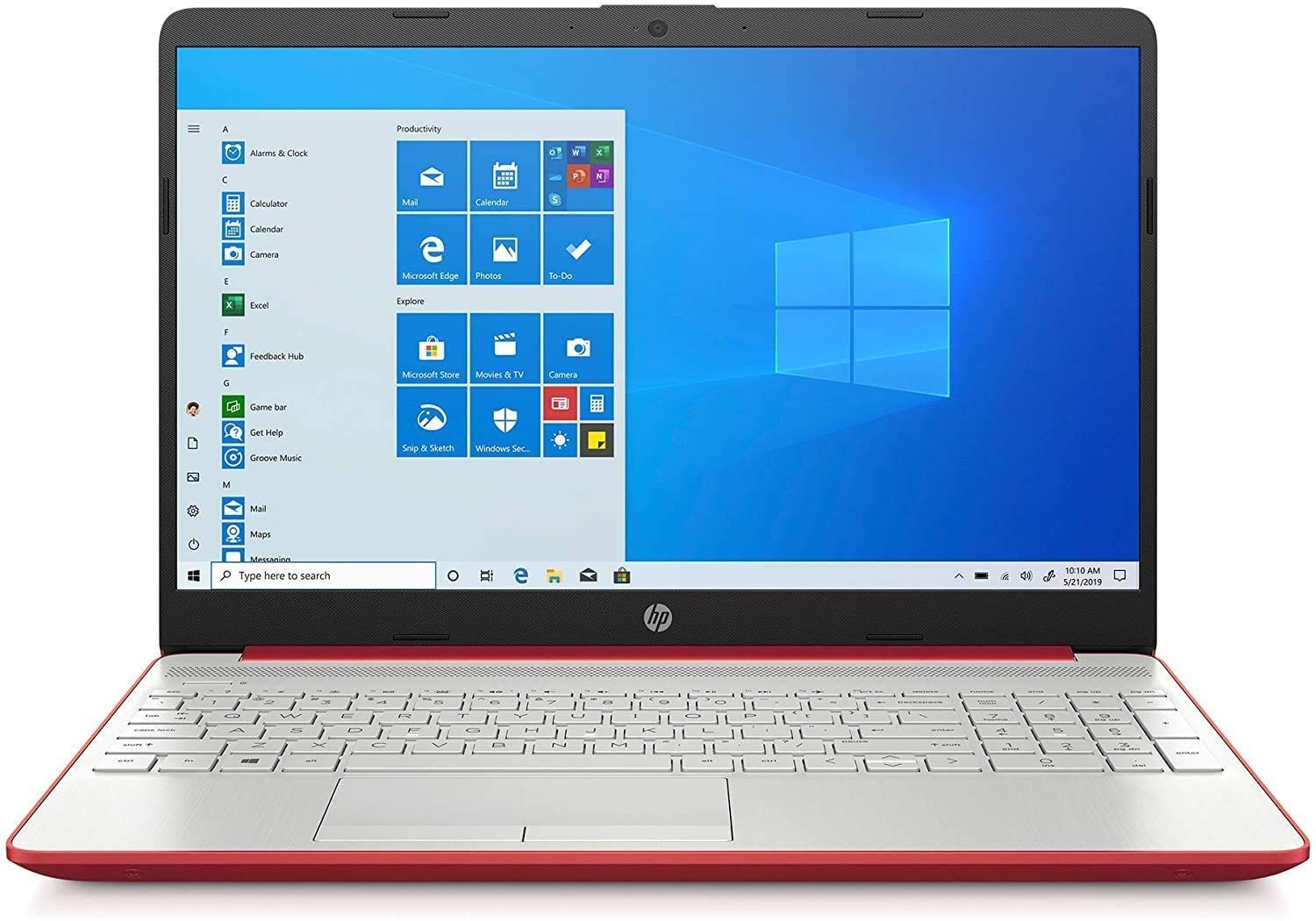 HP 15.6" HD Micro-Edge Laptop, Intel Pentium Gold 6405U up to 2.40 GHz, 16GB RAM, 256GB SSD, Webcam, USB Type-C, Ethernet, HDMI, Mytrix HDMI Cable, Win 10 Home S (Renewed)