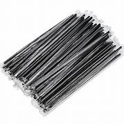 150 pack of 12" BLACK Plastic Disposable Drinking Straw Wrapped