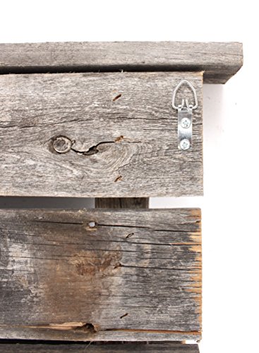 BarnwoodUSA | Rustic Wood Farmhouse Shelf with Hooks (Weathered Gray)