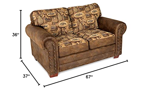 American Furniture Classics Model River Bend loveseat, Brown