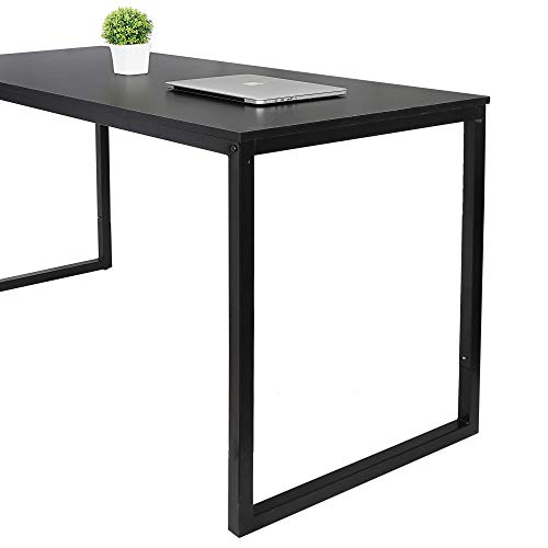 HANGKAI 47Inches Modern Simple Writing Computer Desk PC Laptop Sturdy Table Workstation for Office Work