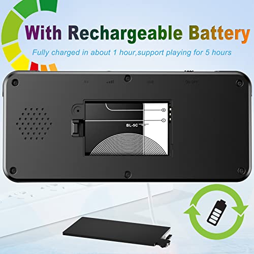 Great Boy Handheld Game Console for Kids Aldults Preloaded 270 Classic Retro Games with 3.0'' Color Display and Gamepad Rechargeable Arcade Gaming Player (Black)