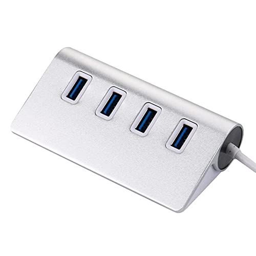 WJCCY One Drag Four Splitter Portable USB Splitter ,USB 3.0 4-Port Multi Hub Splitter Aluminum Adapter